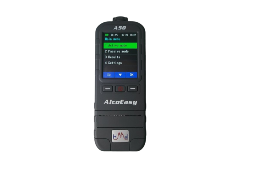 Alcohol Breath Analyzer with Inbuilt Printer AlcoEasy A-50 - Kerroscale
